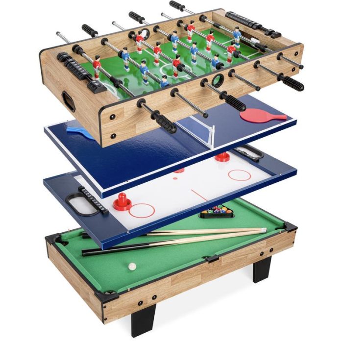4 in 1 Multi Game Table Set W Air Hockey Table Tennis Billiards 