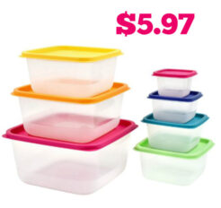 14-Count Mainstays Plastic Rainbow Food Storage Set $5.97 | Utah Sweet ...